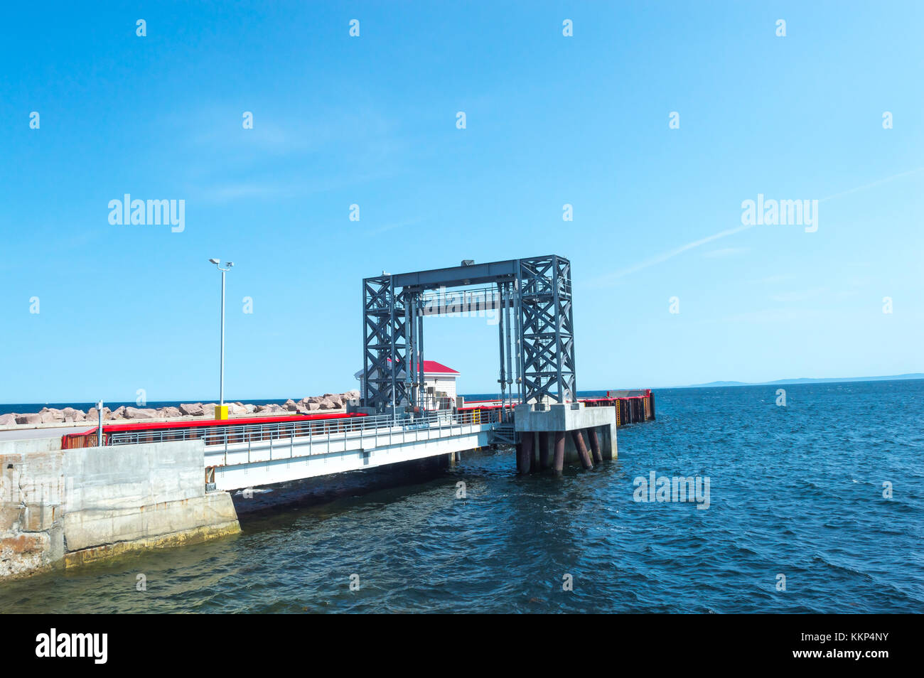Logistics and transportation dock in Quebec, Canada Stock Photo - Alamy