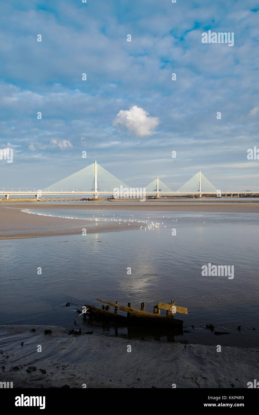 Mersey Gateway toll bridge linking Runcorn and Widnes across the River ...