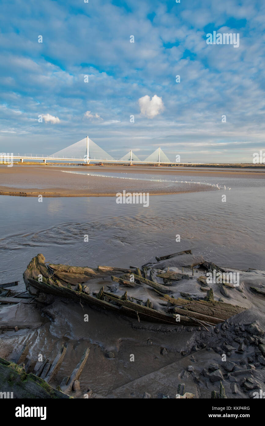 Mersey Gateway toll bridge linking Runcorn and Widnes across the River ...