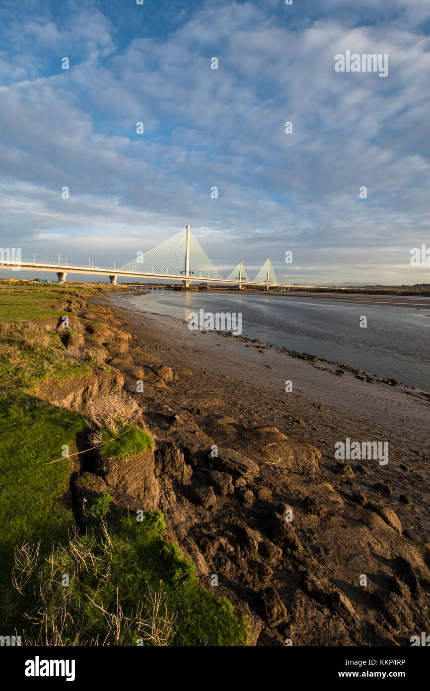 Mersey Gateway toll bridge linking Runcorn and Widnes across the River ...