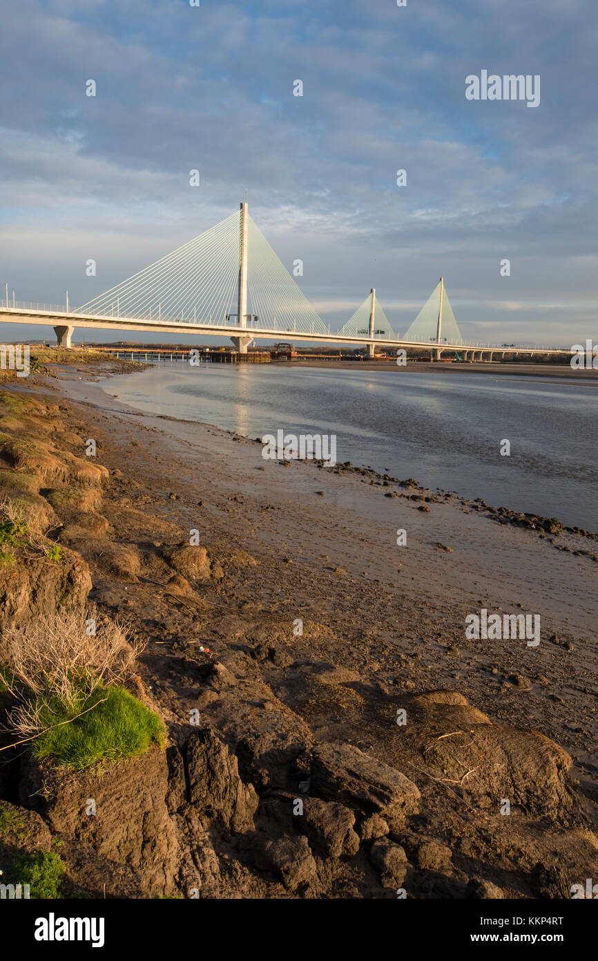 Mersey Gateway toll bridge linking Runcorn and Widnes across the River ...