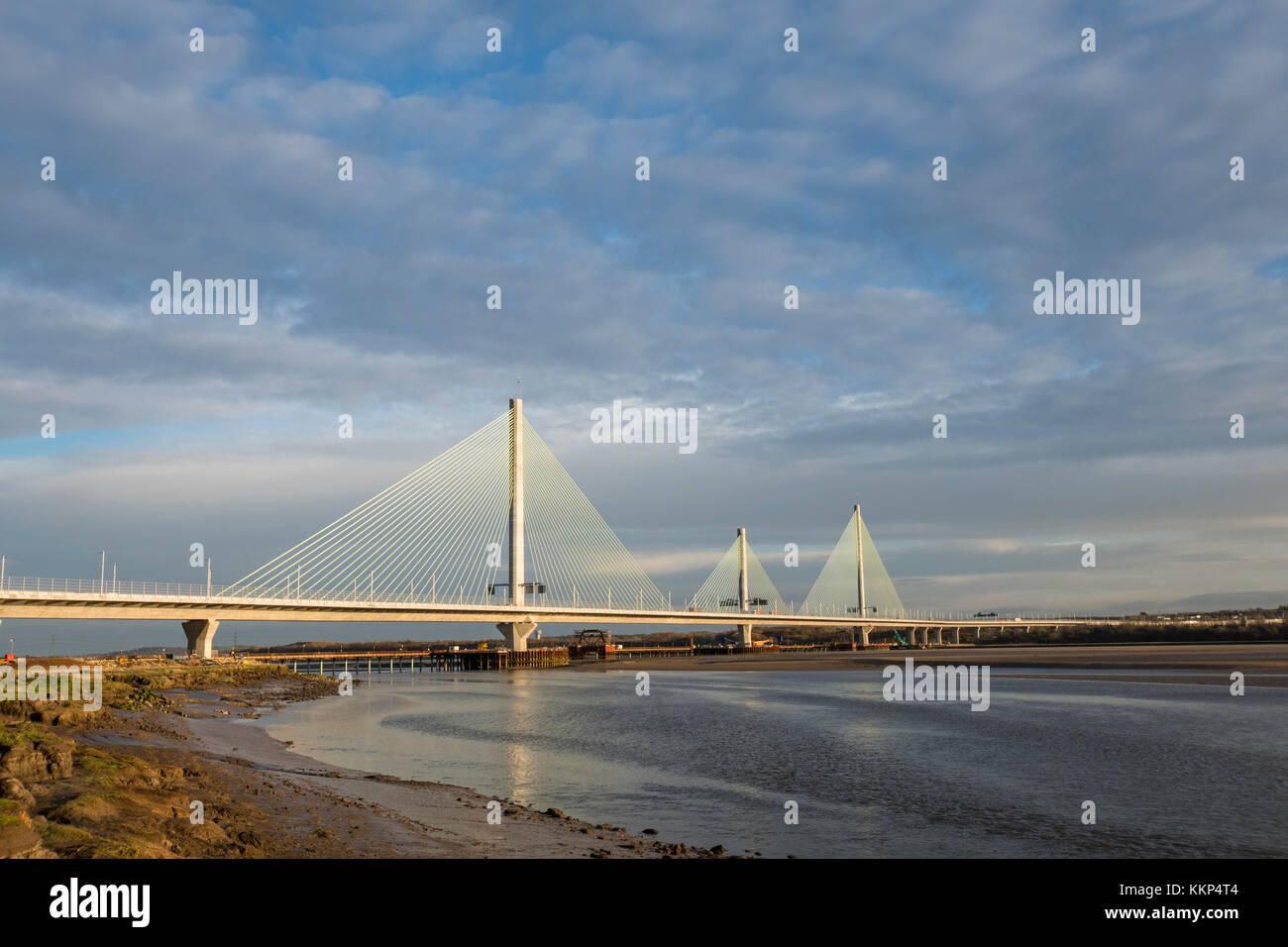 Mersey Gateway toll bridge linking Runcorn and Widnes across the River ...