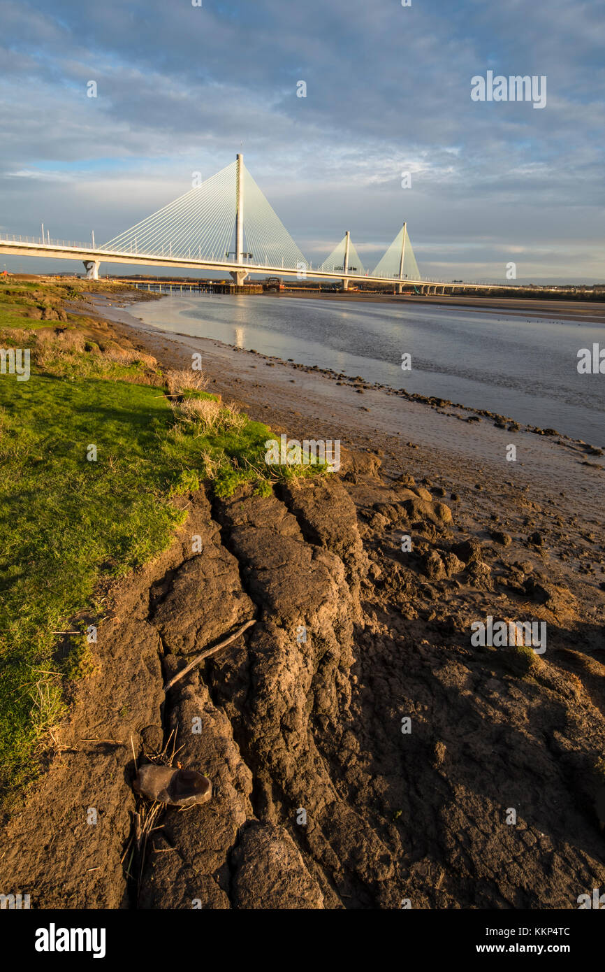 Mersey Gateway toll bridge linking Runcorn and Widnes across the River ...