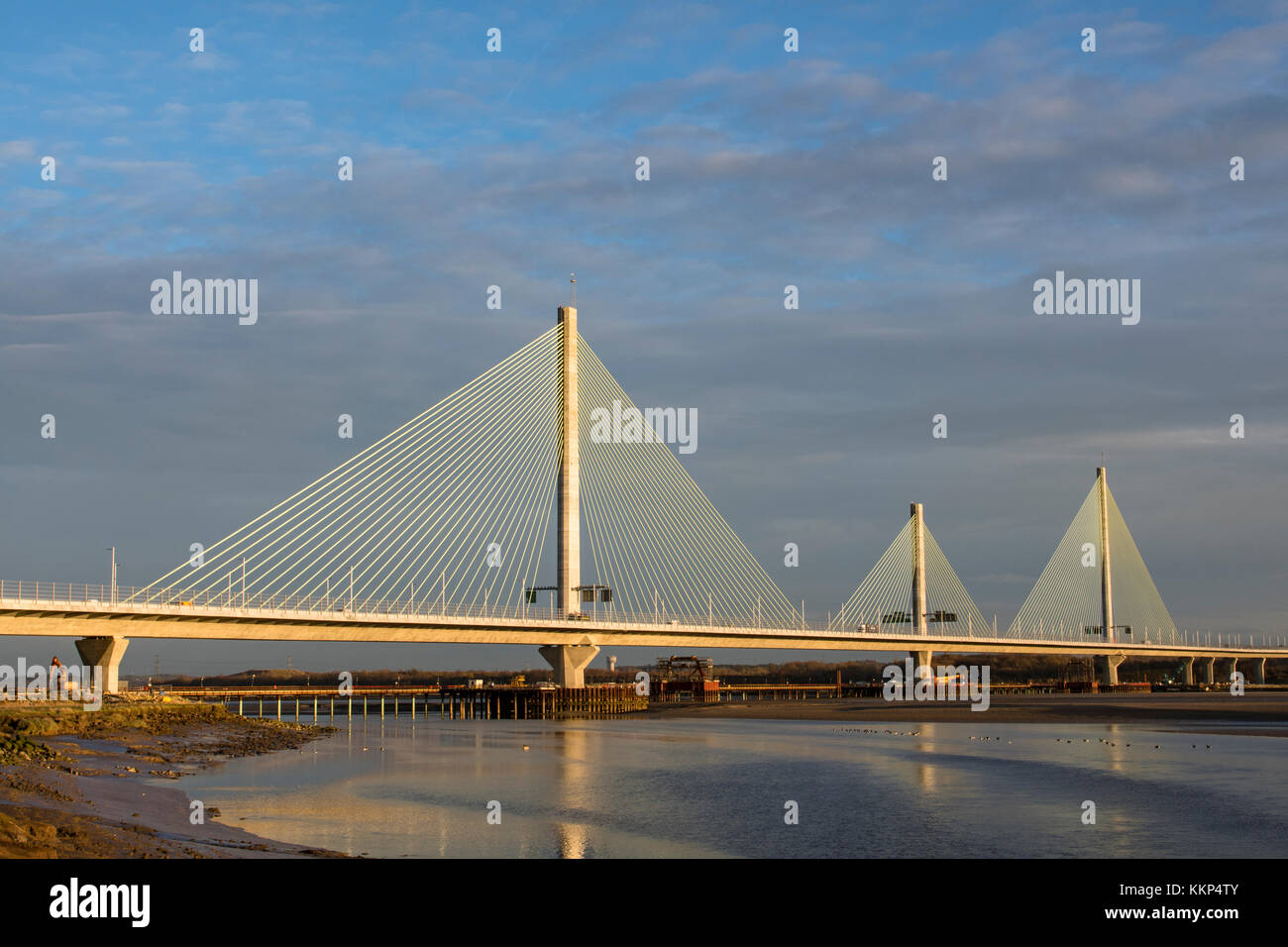 Mersey Gateway toll bridge linking Runcorn and Widnes across the River ...