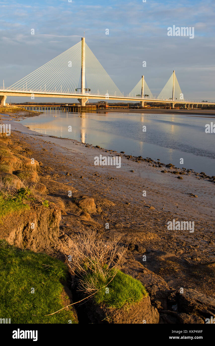 Mersey Gateway toll bridge linking Runcorn and Widnes across the River ...