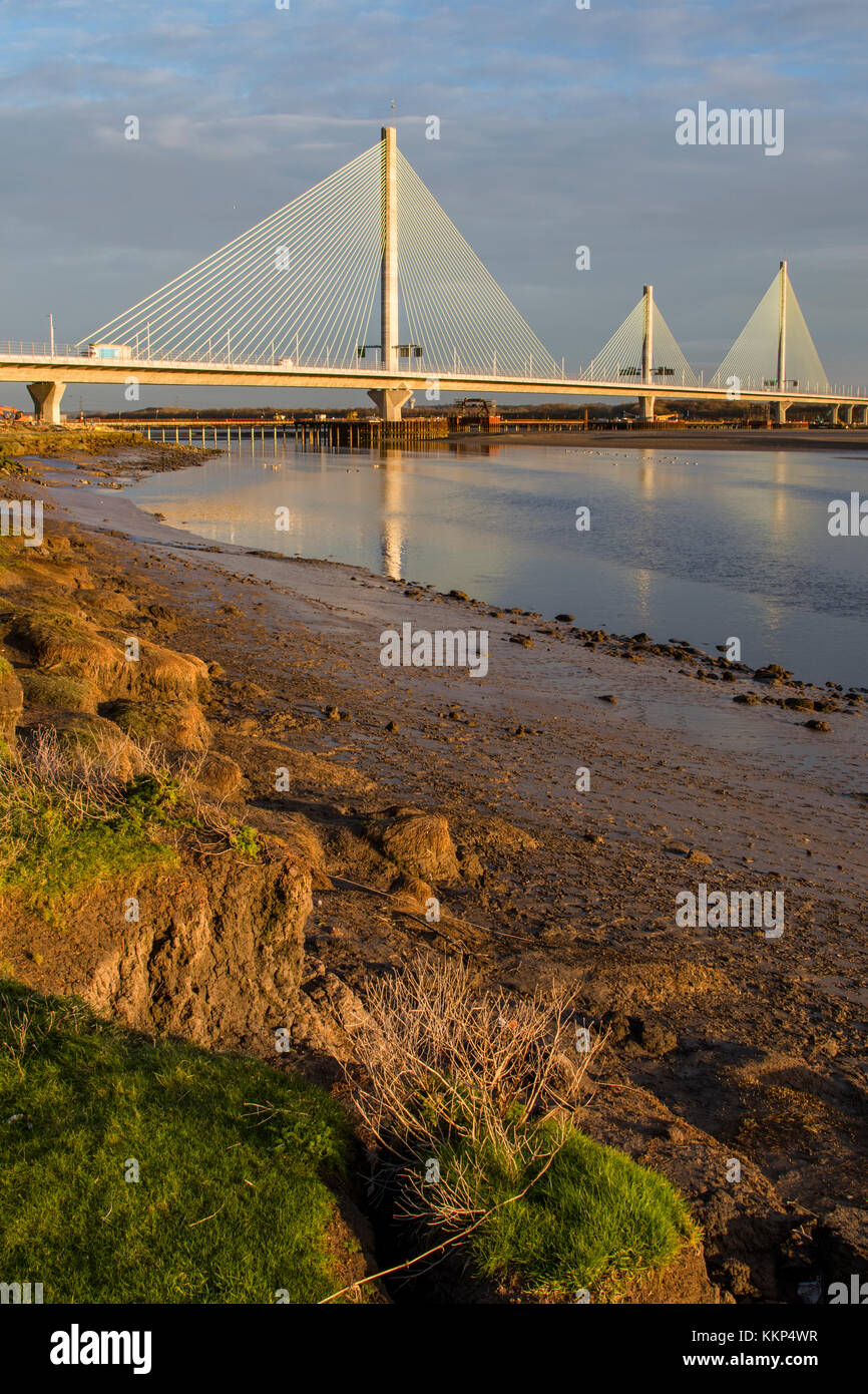 Mersey Gateway toll bridge linking Runcorn and Widnes across the River ...