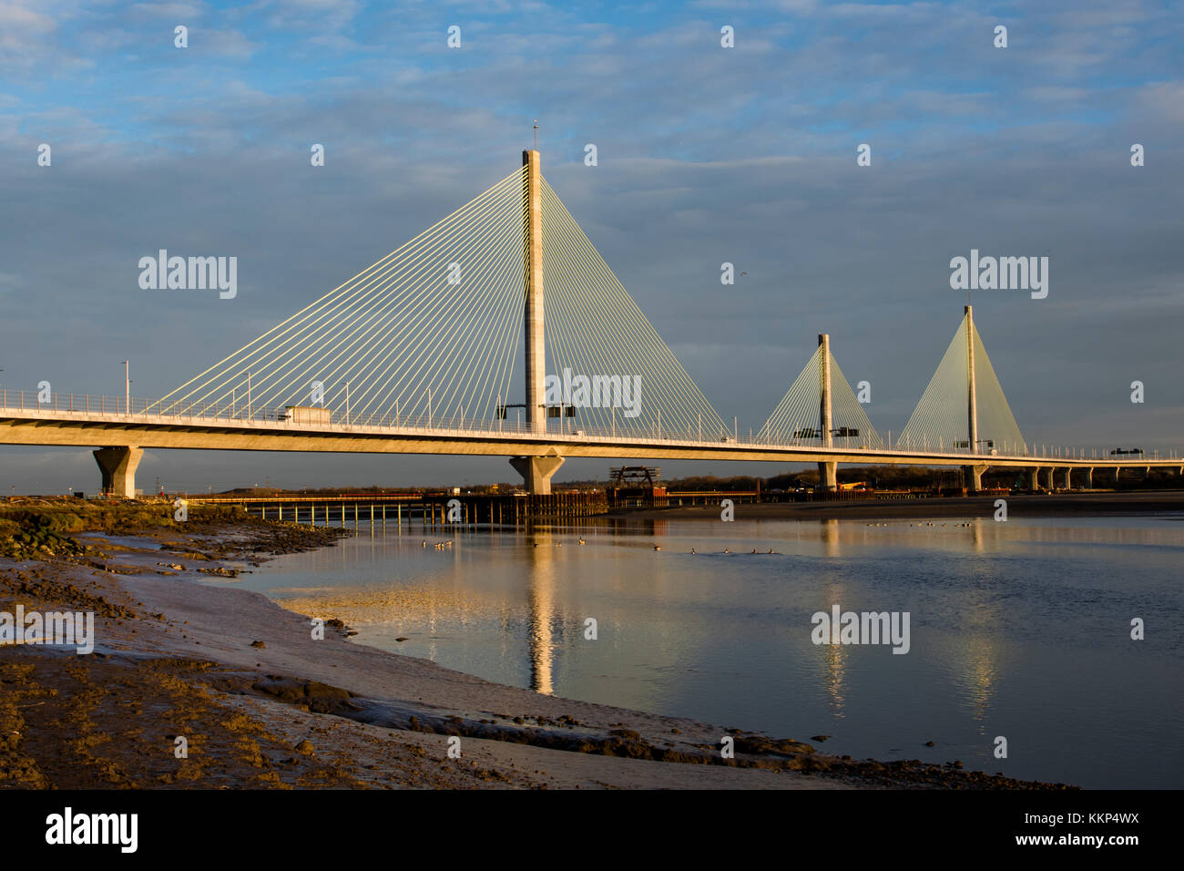 Mersey Gateway toll bridge linking Runcorn and Widnes across the River ...