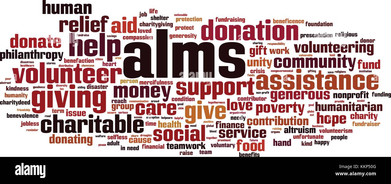 Alms word cloud concept. Vector illustration Stock Vector Image & Art ...