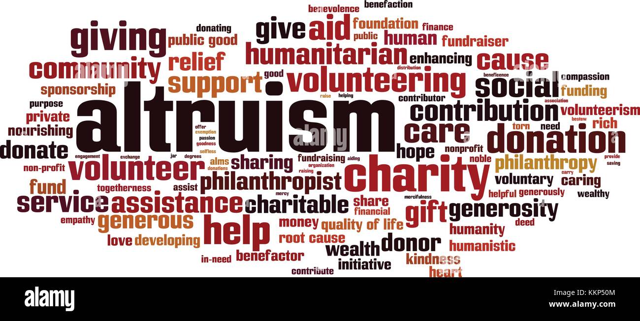 Altruism word cloud concept. Vector illustration Stock Vector Image ...