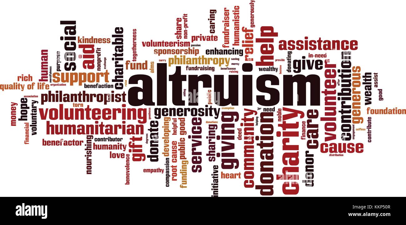 Altruism word cloud concept. Vector illustration Stock Vector Image ...