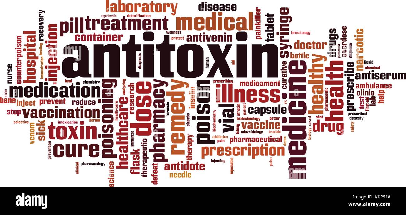 Antitoxin word cloud concept. Vector illustration Stock Vector Image ...