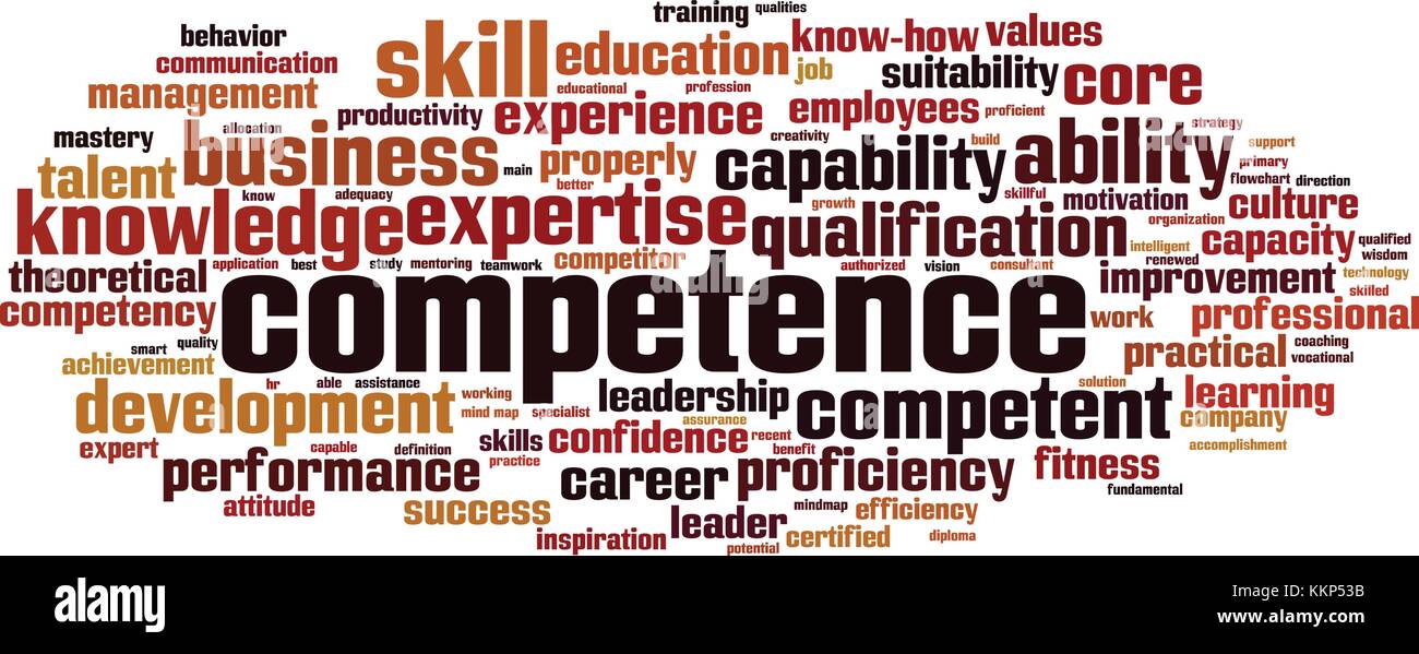 Competence word cloud Stock Vector Image & Art - Alamy