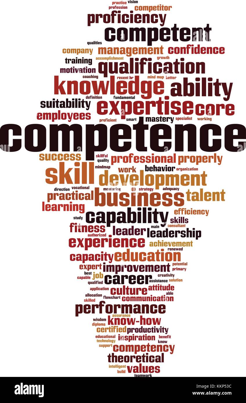 Competence word cloud concept. Vector illustration Stock Vector Image ...