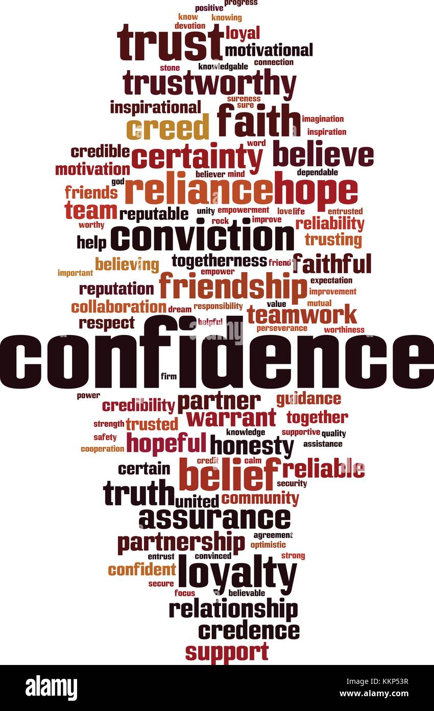 Confidence word cloud concept. Vector illustration Stock Vector Image ...