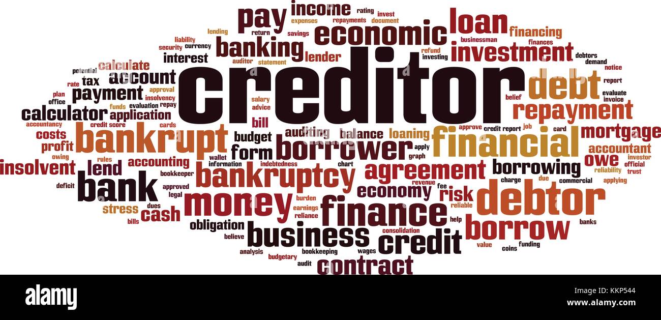 Creditor word cloud concept. Vector illustration Stock Vector Image ...