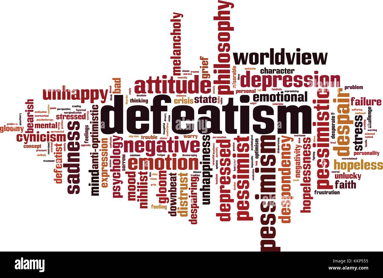 Defeatism word cloud concept. Vector illustration Stock Vector Image ...
