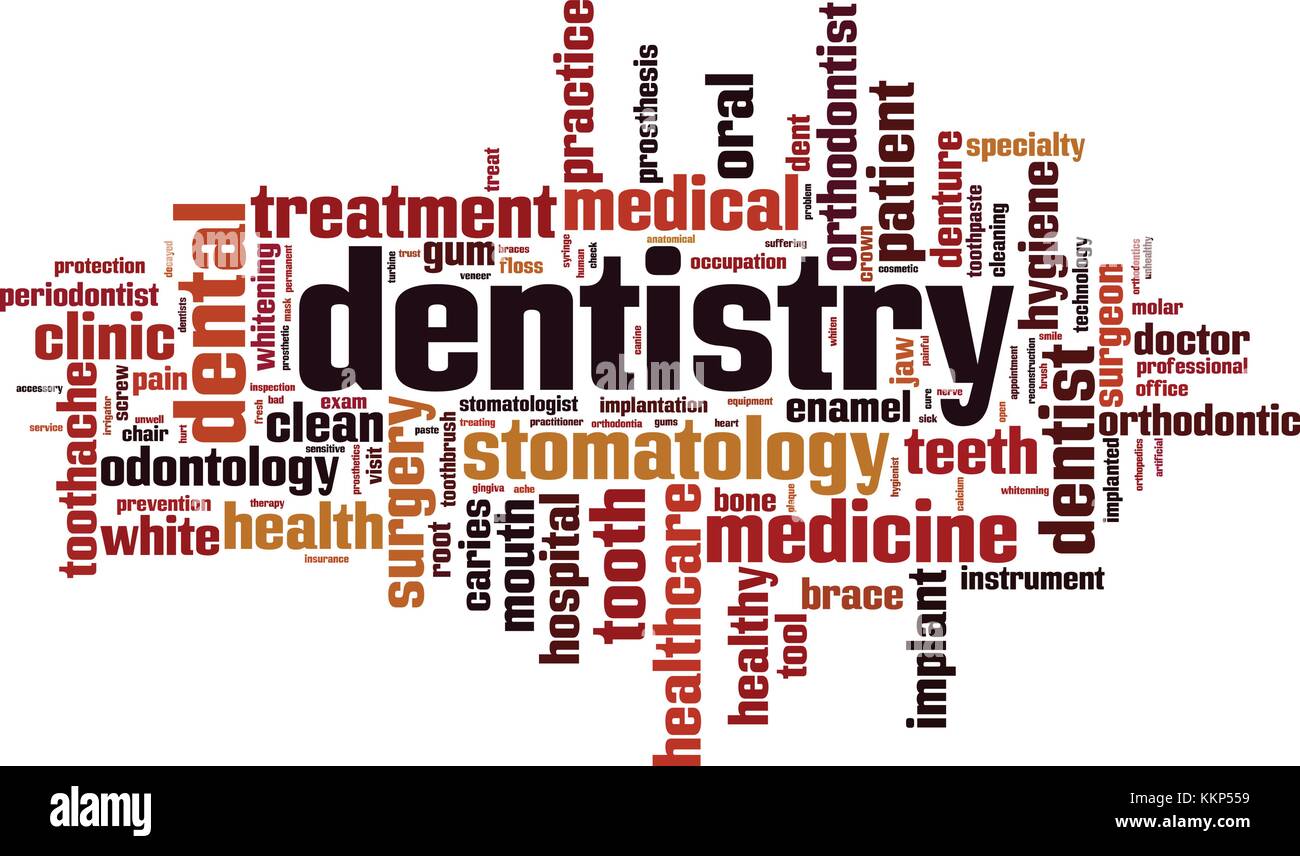 Dentistry word cloud concept. Vector illustration Stock Vector Image ...