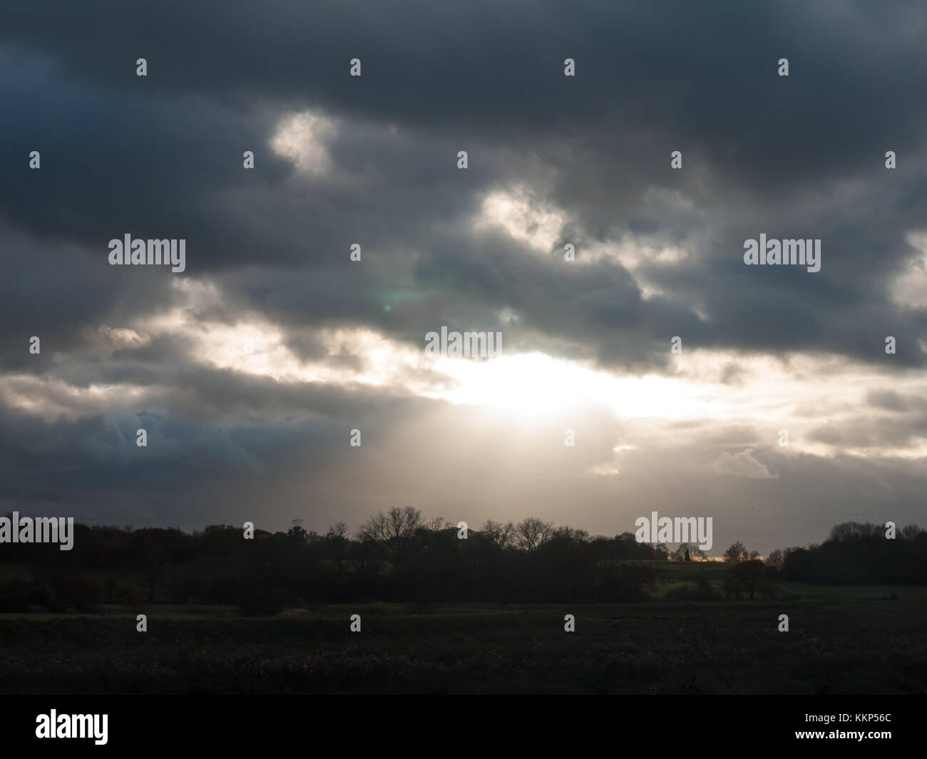 dramatic cloudy sky stormy weather elements above heavens; essex ...