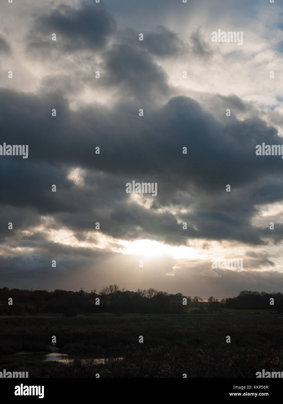 dramatic cloudy sky stormy weather elements above heavens; essex ...