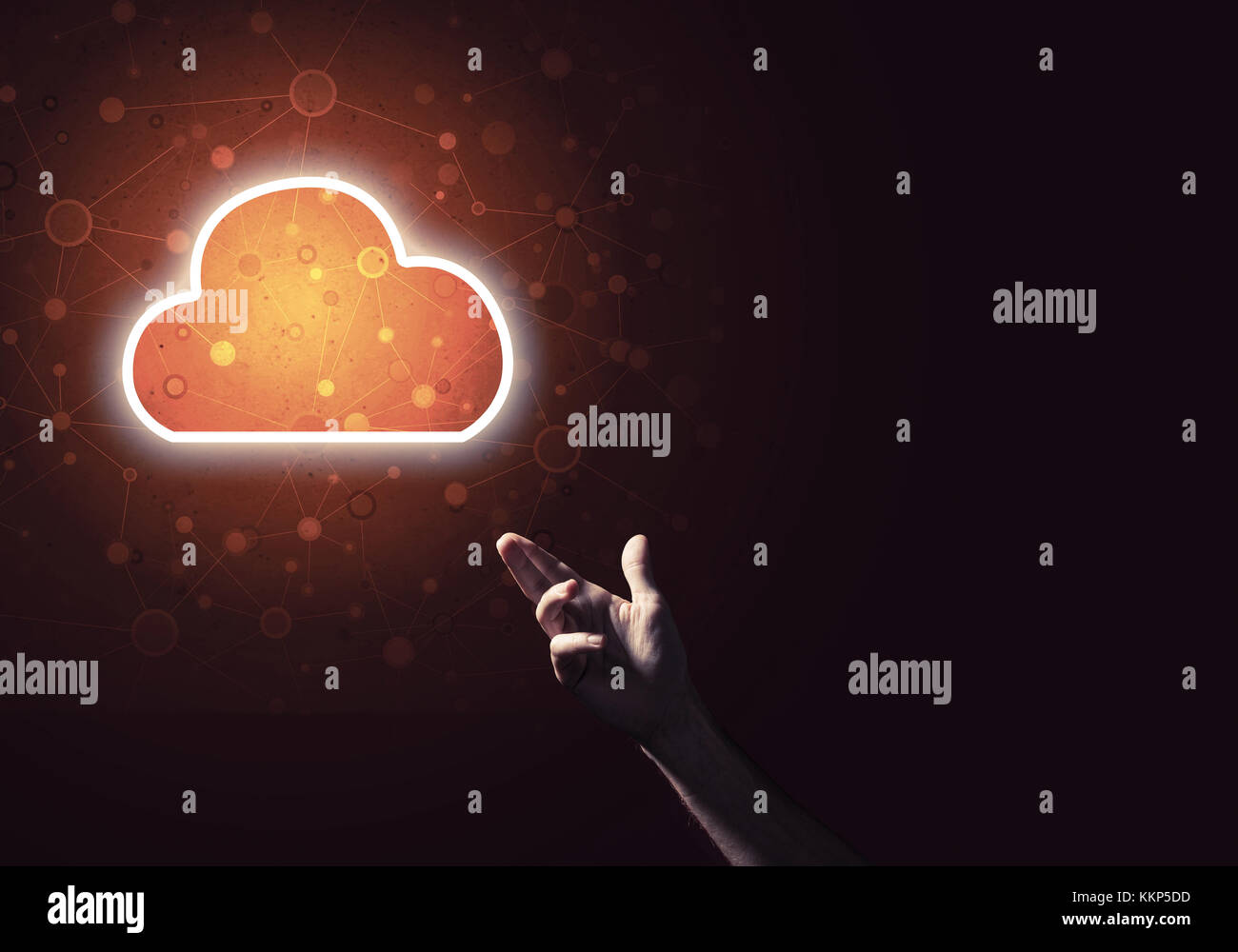 Man hand holding cloud computing concept in palm Stock Photo - Alamy
