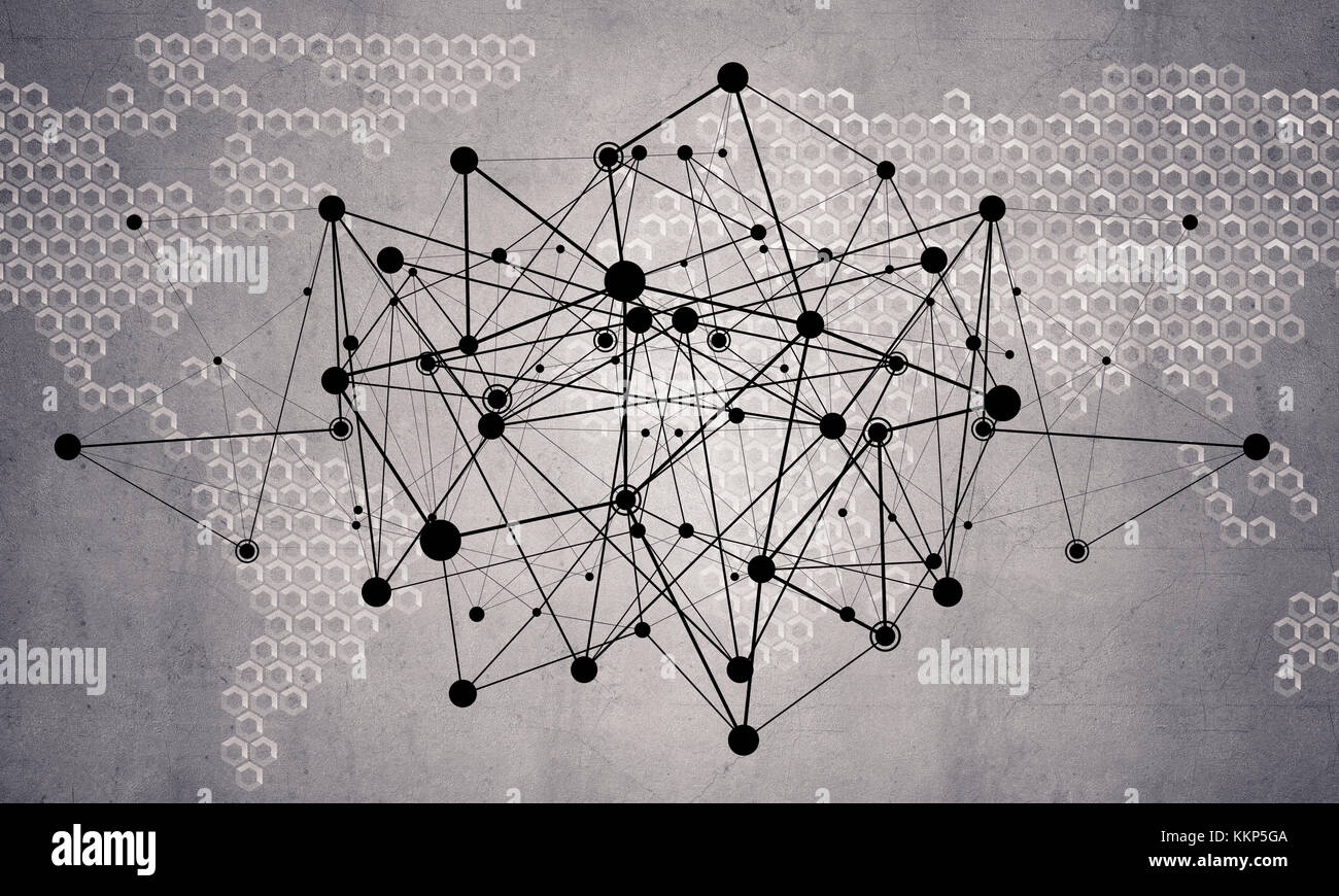 Background image with social connection and networking concept on ...