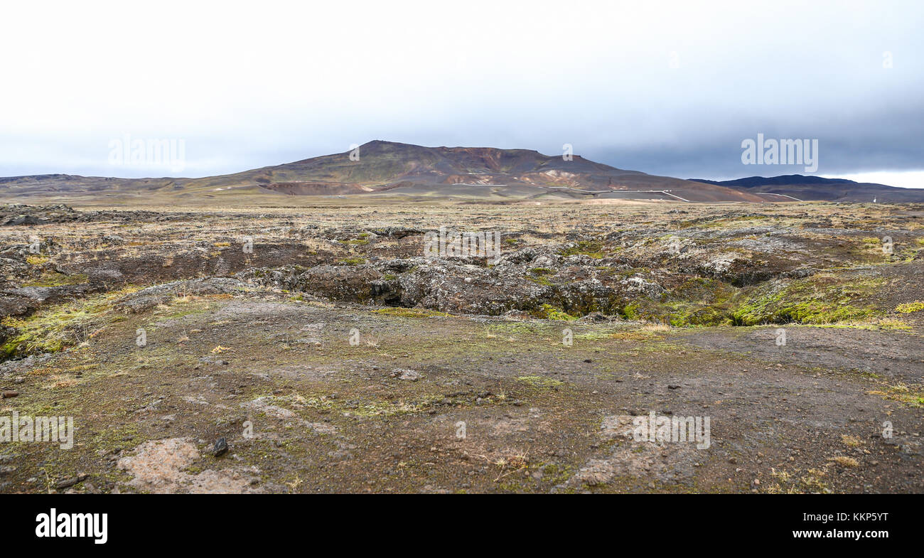 Krafla volcanic area in North of Iceland Stock Photo - Alamy
