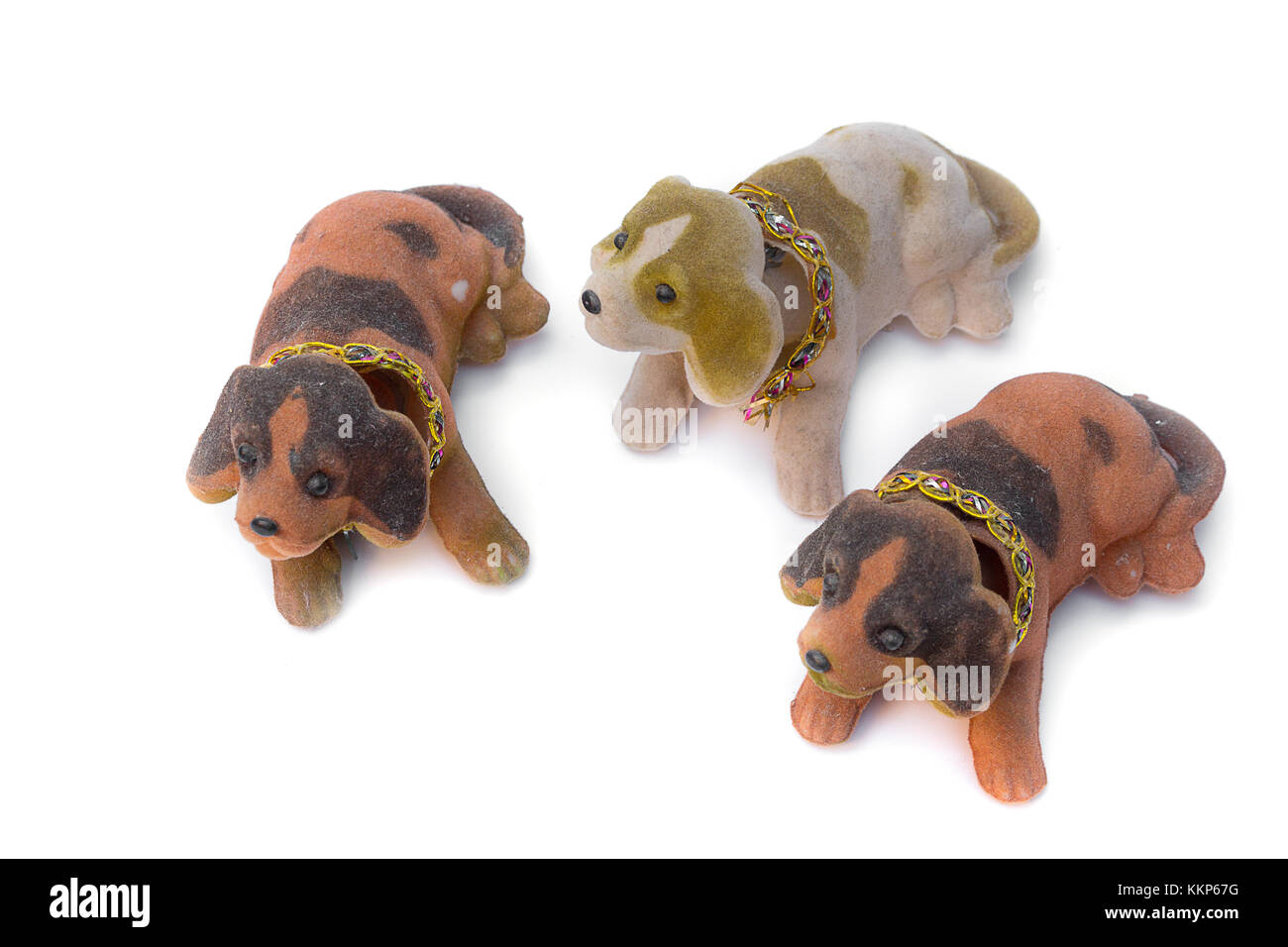 Three Dog Plush toy for children , boy or girlie on white background ...