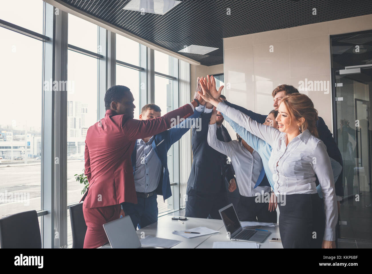 Laugh Teamwork High Resolution Stock Photography and Images - Alamy