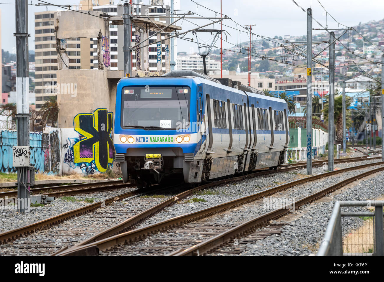 Local railway in Valparaiso, Chile Stock Photo - Alamy