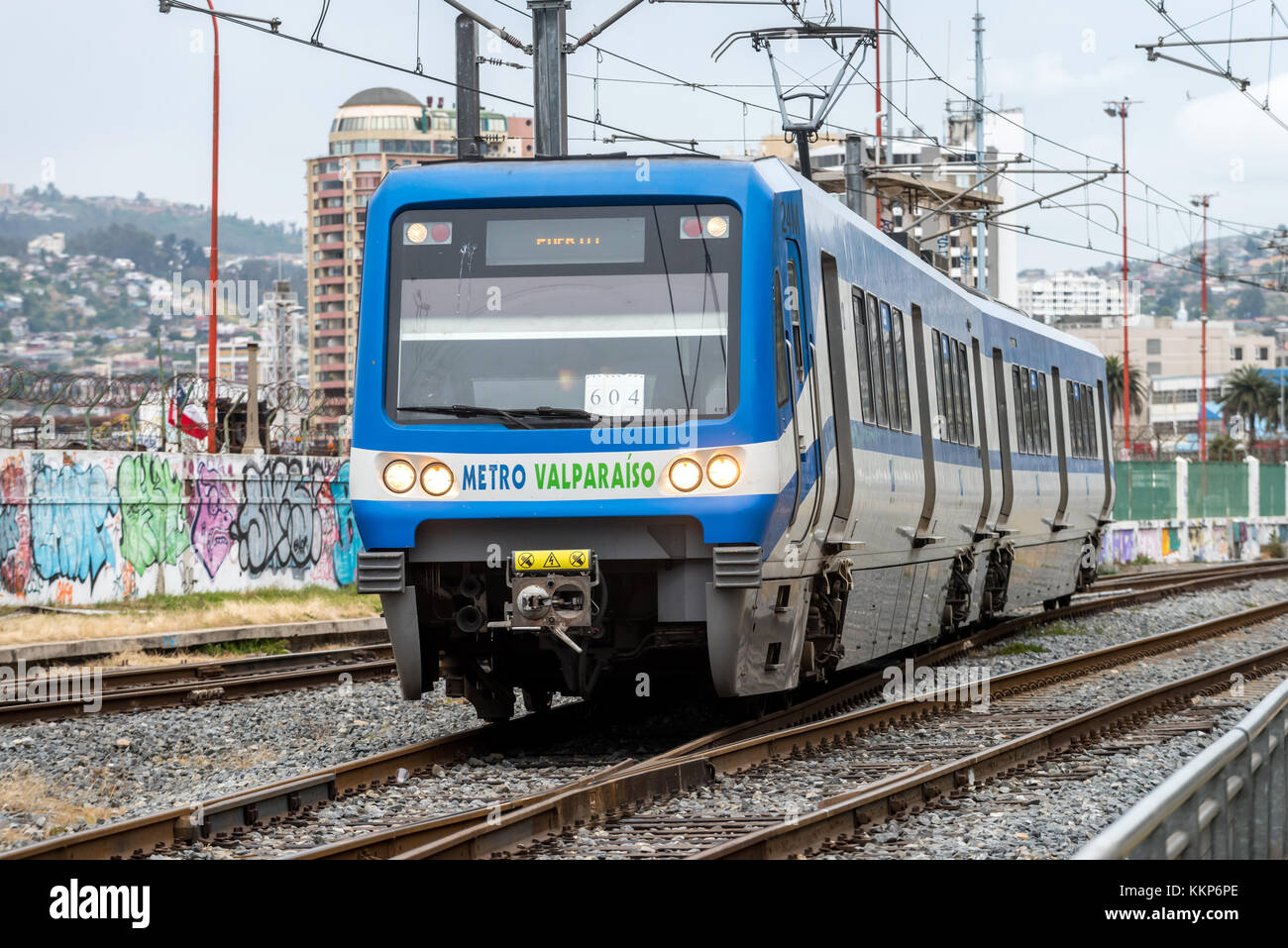 Local railway in Valparaiso, Chile Stock Photo - Alamy