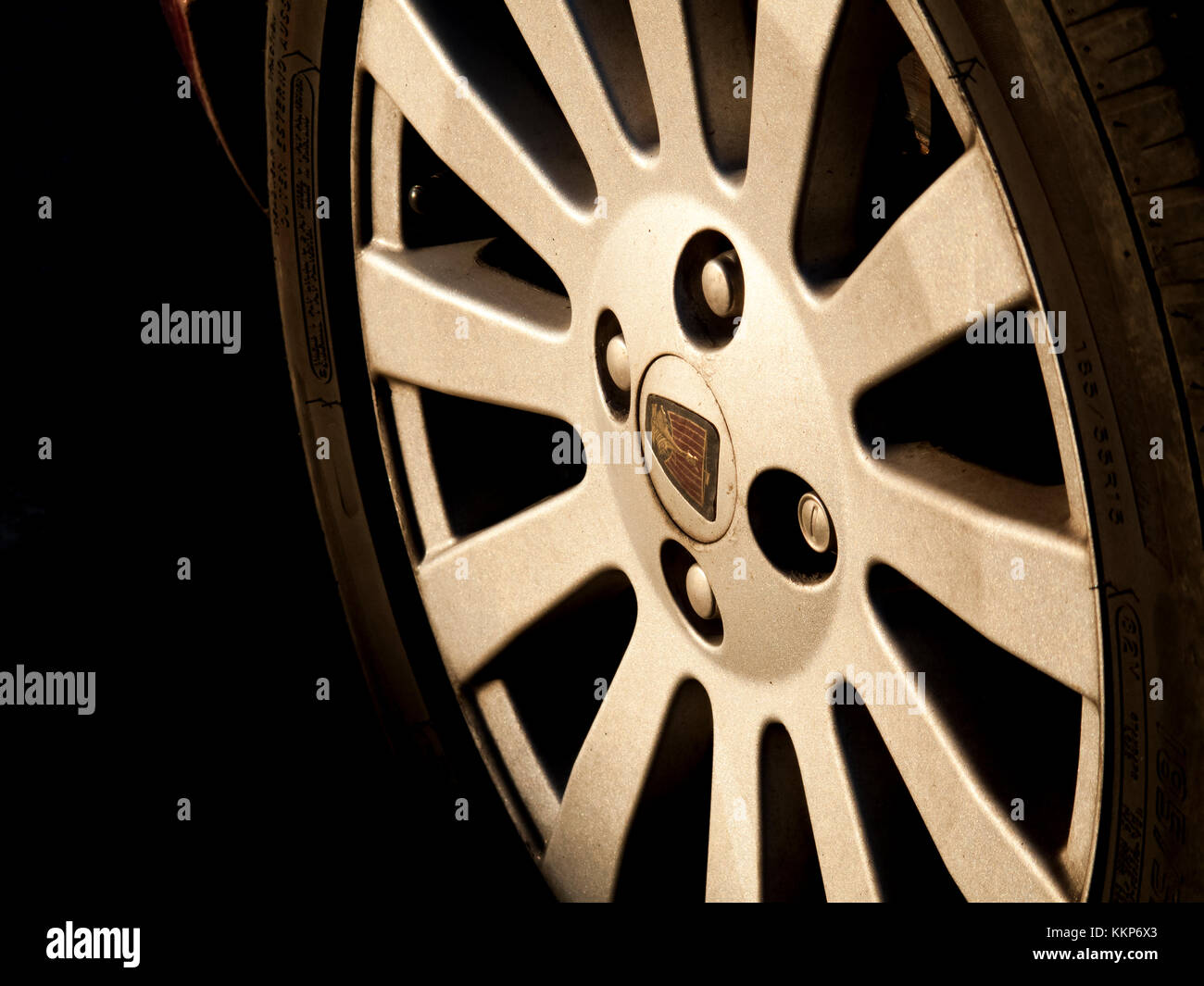 Rover Group badge on vehicle alloy wheel, company stopped producing ...