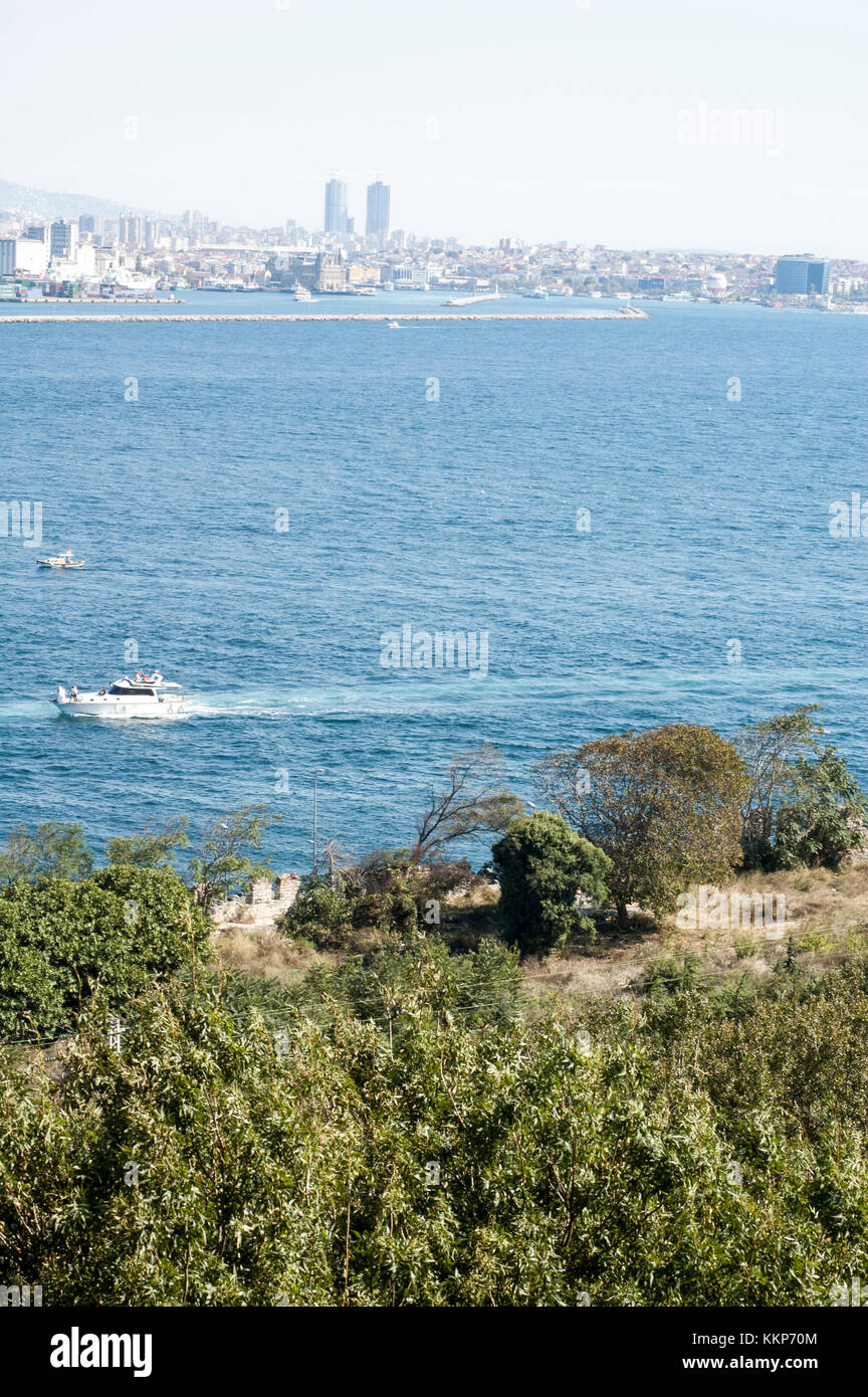 The Bosphorus. The strait that connects the Black Sea to the Sea of ...