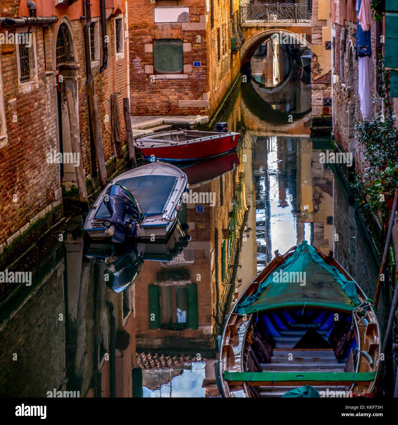 A typical backwater scene in Venice Stock Photo - Alamy