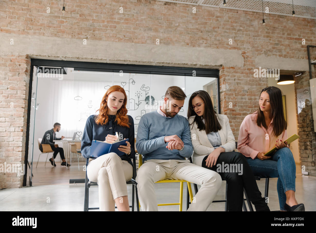 Getting ready for the interview Stock Photo - Alamy