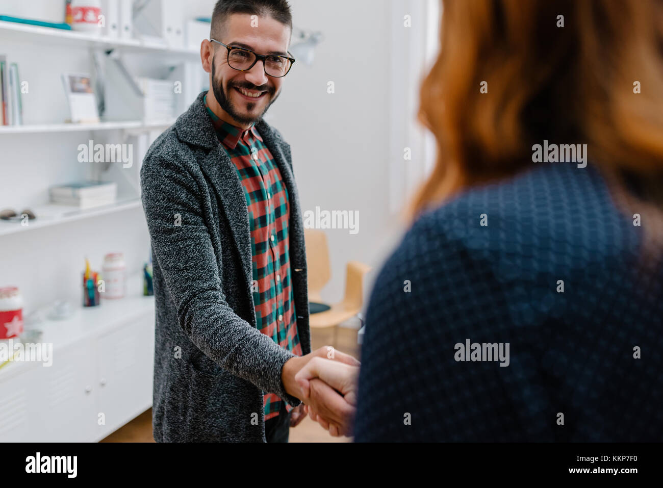 Interview introducing hi-res stock photography and images - Alamy