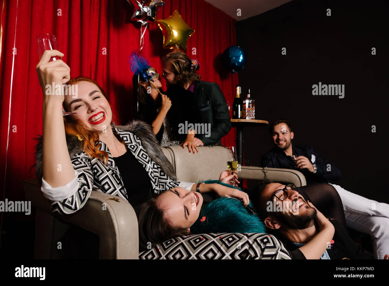 Christmas rich people party hi-res stock photography and images - Alamy