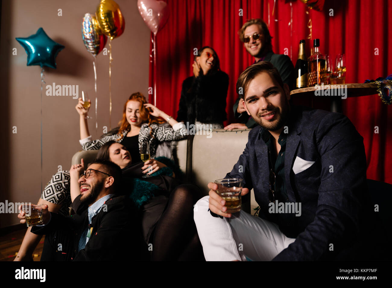 Man partying hi-res stock photography and images - Alamy