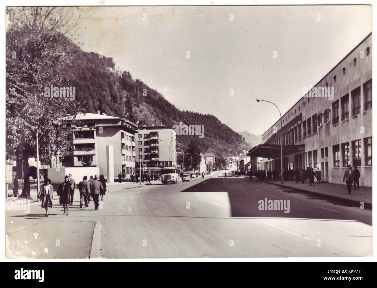 This 1965 postcard features a scenic view of Jesenice, a town in ...