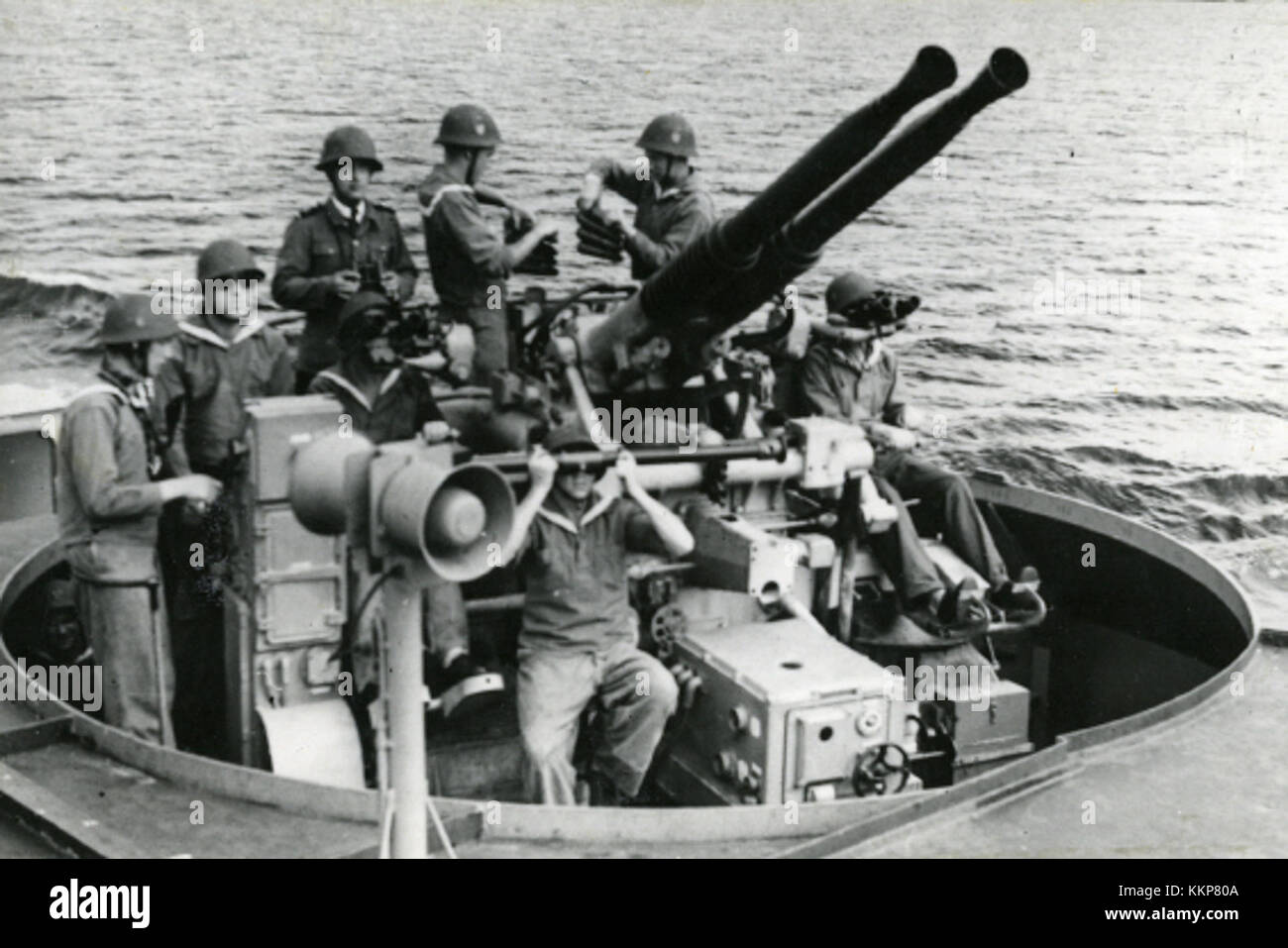 The AA (Anti-Aircraft) gun on HMS Gotland refers to the naval defense ...