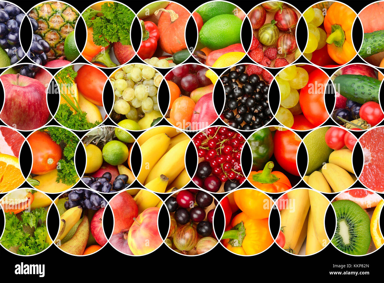 Fruit Collage Fruits Vegetable Collage. Healthy Nutrition Concept