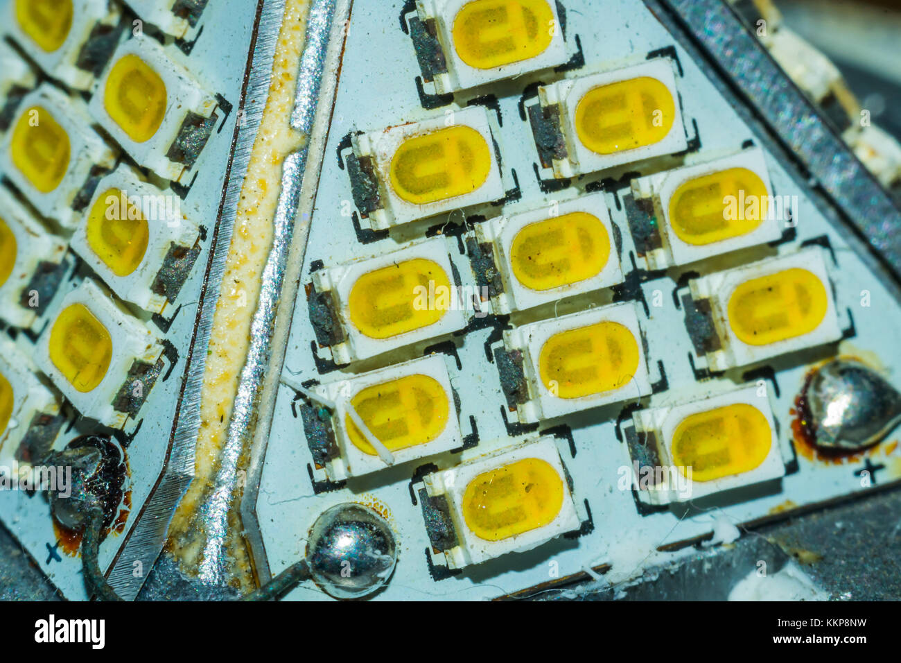led bulb diodes technology macro photo lights Stock Photo - Alamy