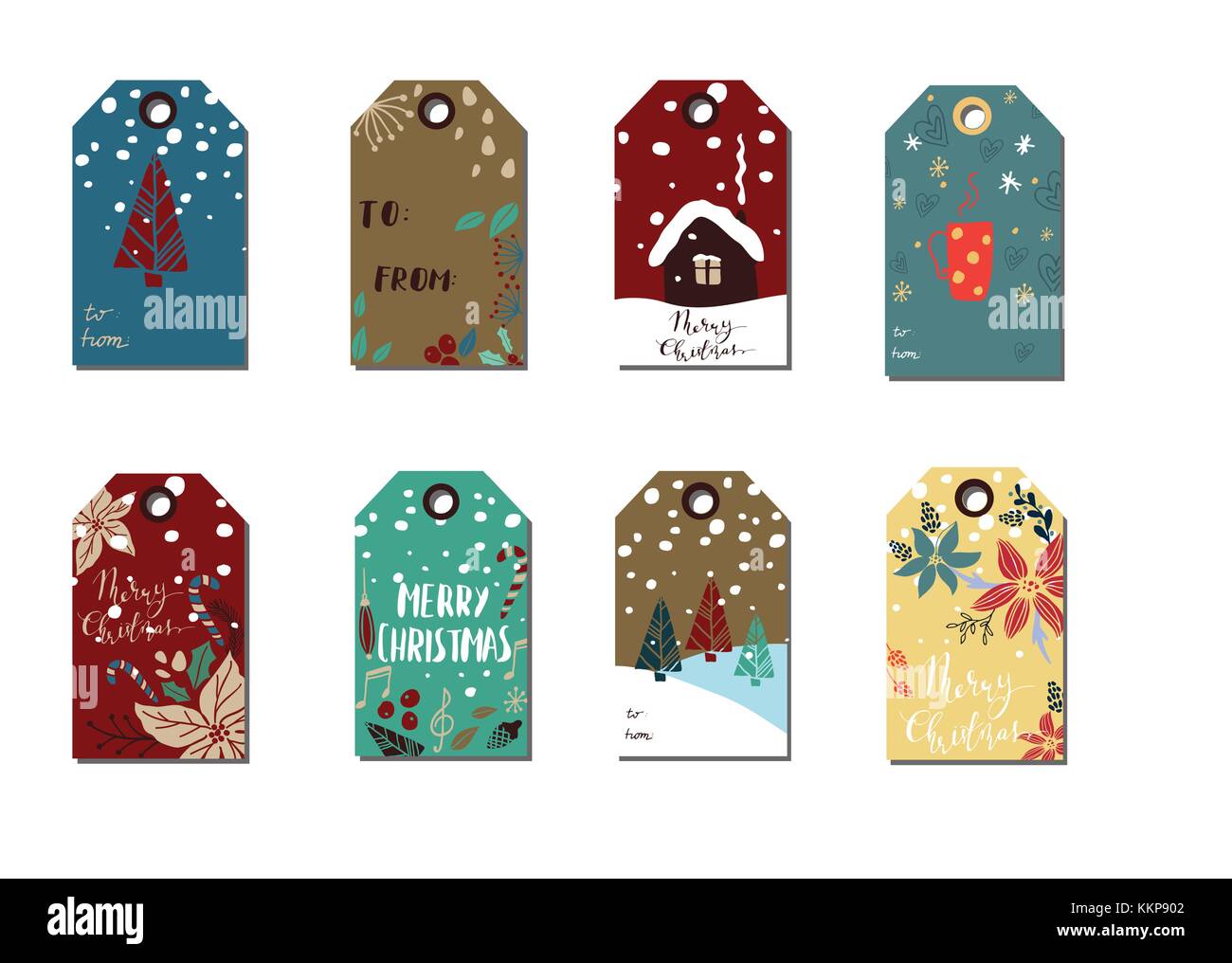Christmas gift tags set Stock Vector Image & Art - Alamy