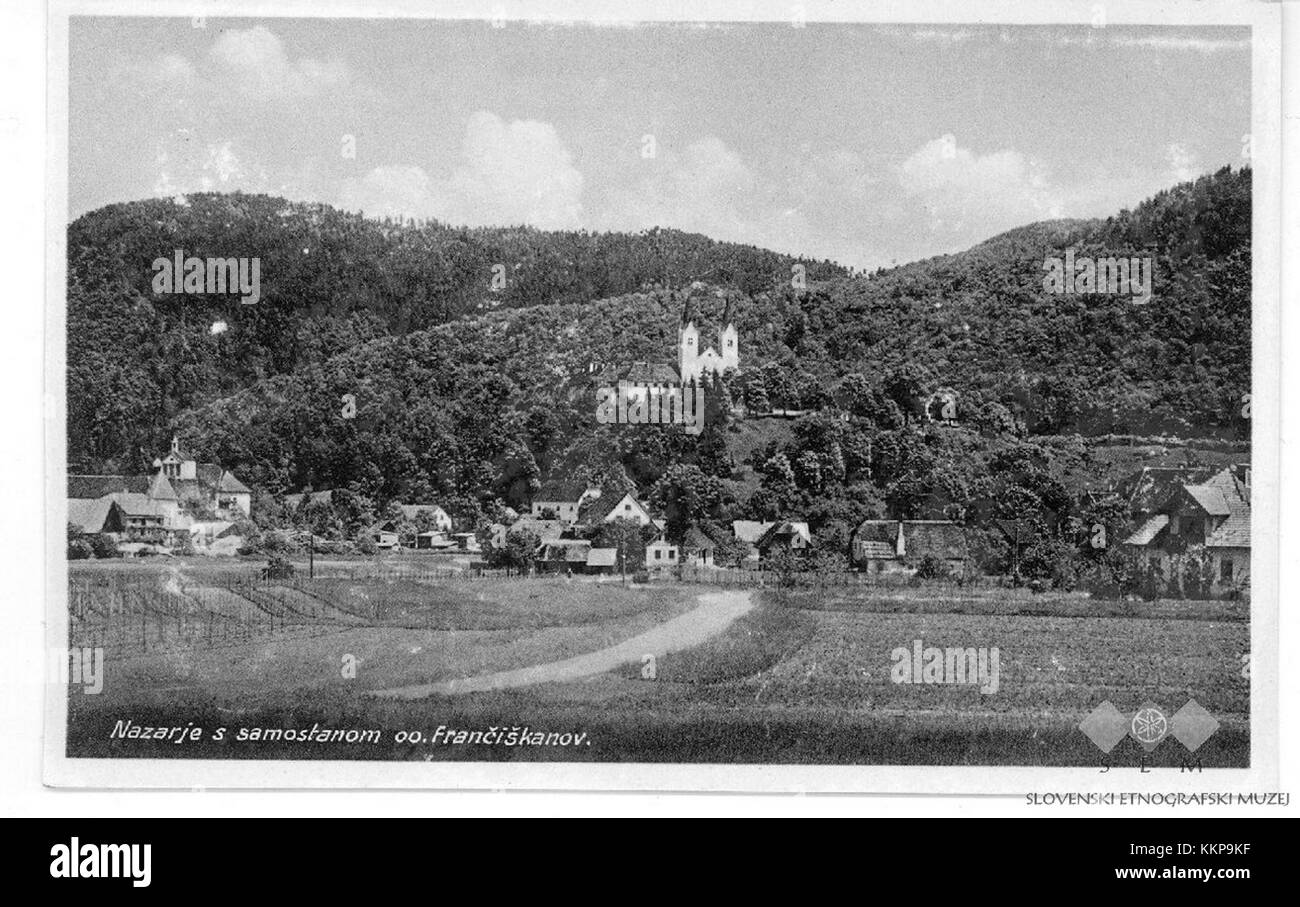 The postcard depicts a view of Nazarje, a town in Slovenia. Known for ...