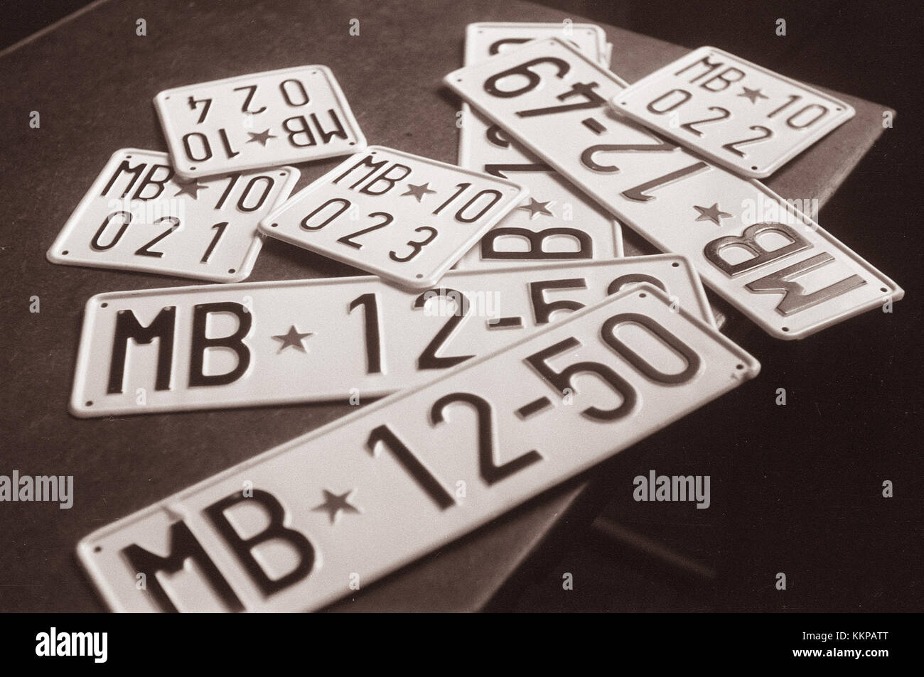 Registrske tablice are vehicle registration plates from 1961, used in ...