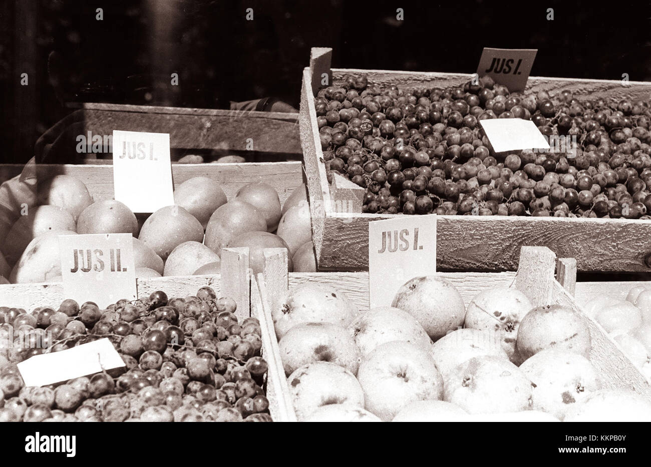 A vintage advertisement for 'Prodaja sadja JUS kvaliteta' from 1961 ...