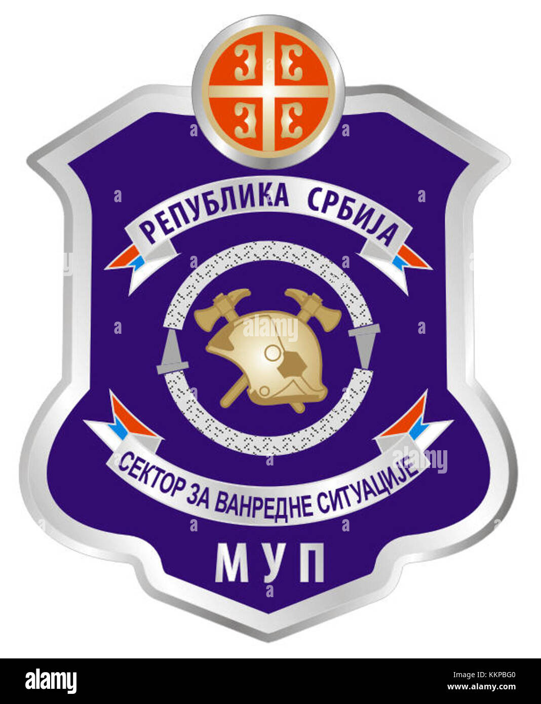 Fire Service Emblem in Serbia Stock Photo - Alamy