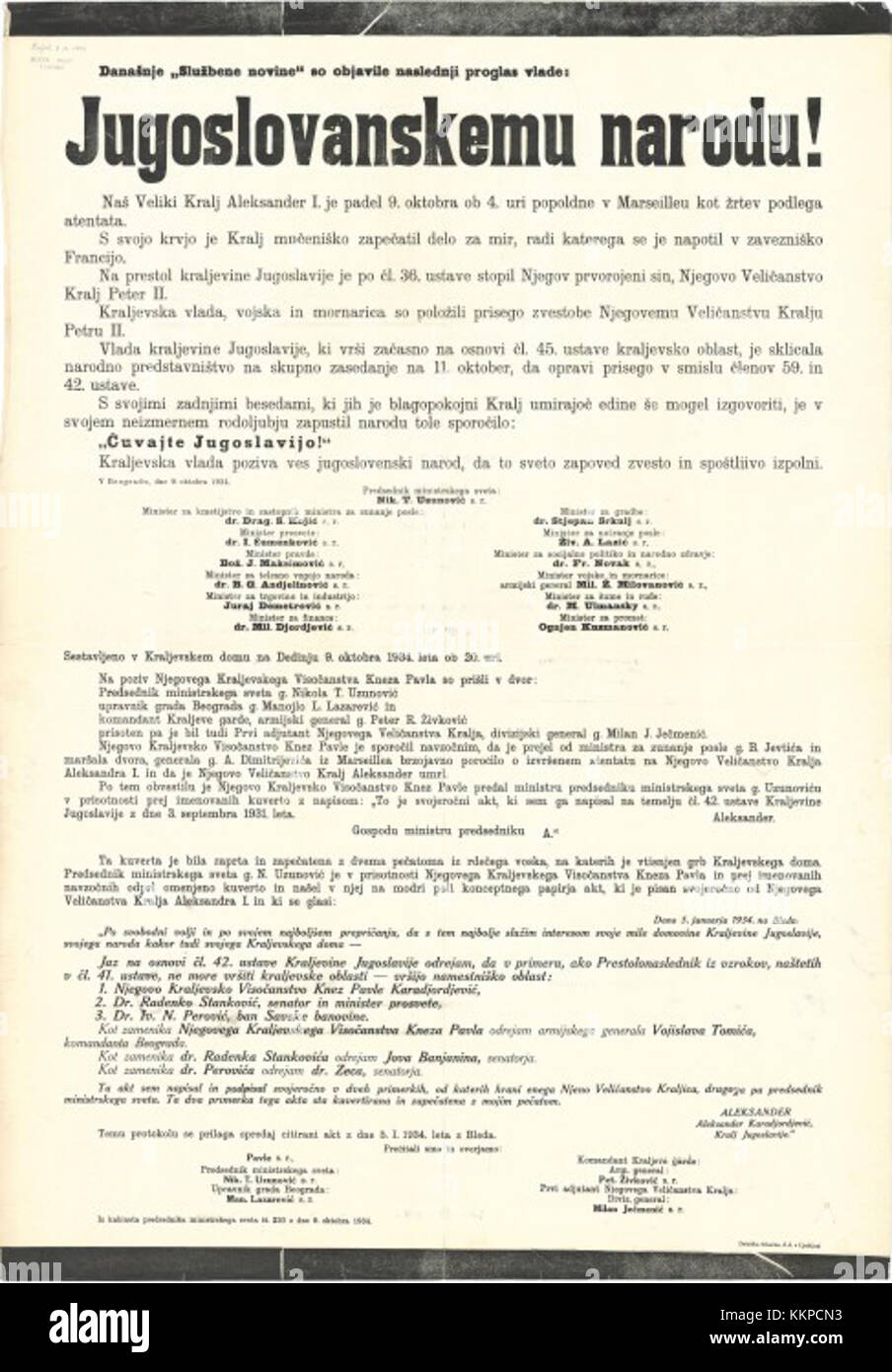 'Plakat Jugoslovanskemu narodu' was a propaganda poster from 1934 ...