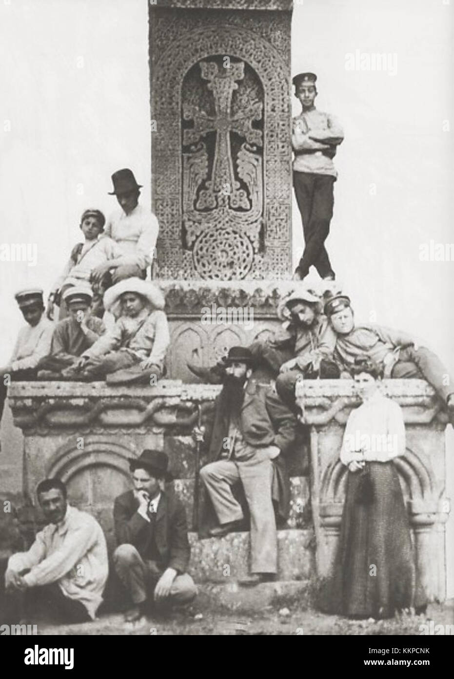 An image of a Sarian khatchkar, an Armenian cross-stone, showcasing ...