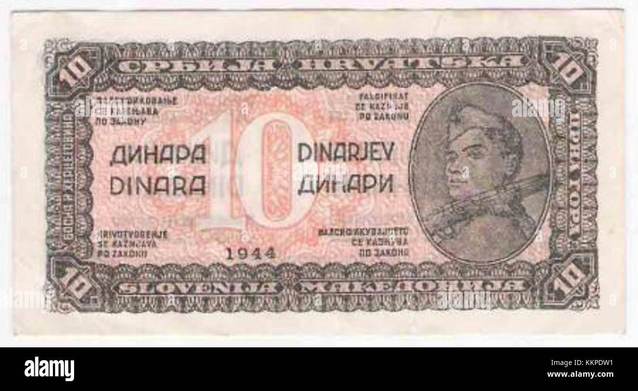 The 10 Dinara coin from 1944 was a currency issued by the Kingdom of ...
