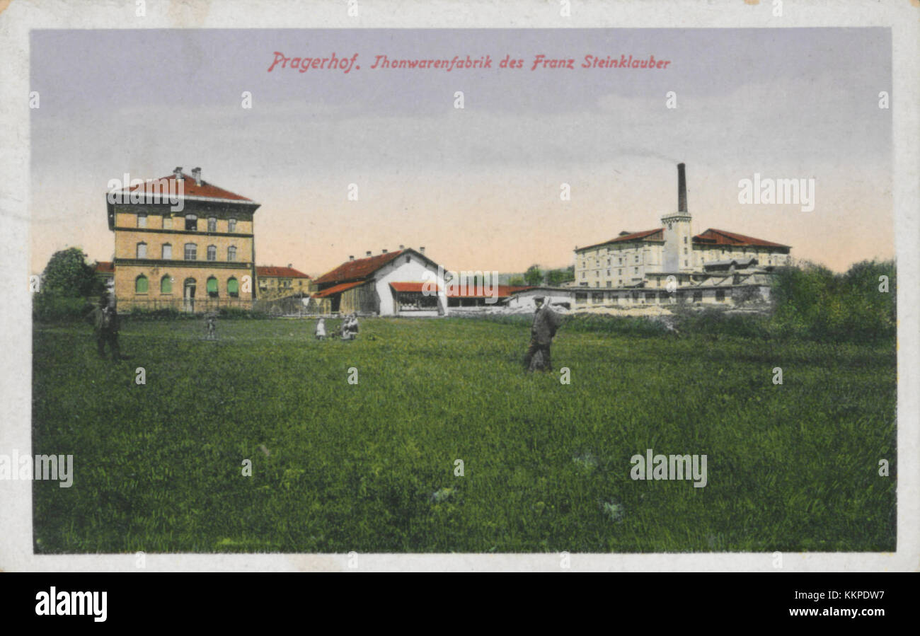 This 1918 postcard features the Pragersko factory, an industrial ...